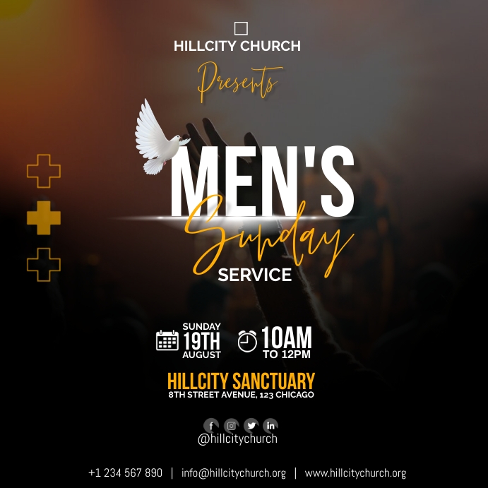 Copy of men's sunday service | PosterMyWall