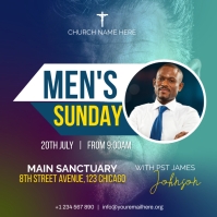 men's sunday service Template | PosterMyWall