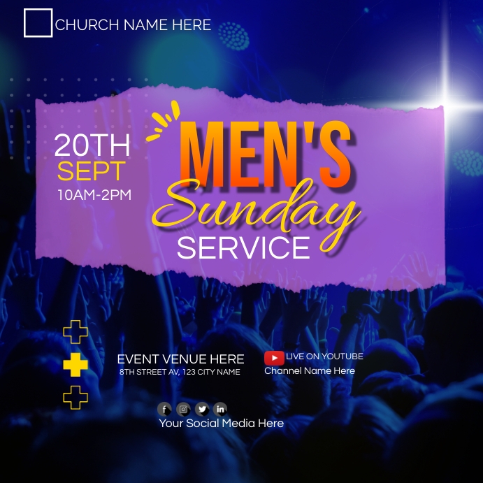 Copy of men's sunday service | PosterMyWall