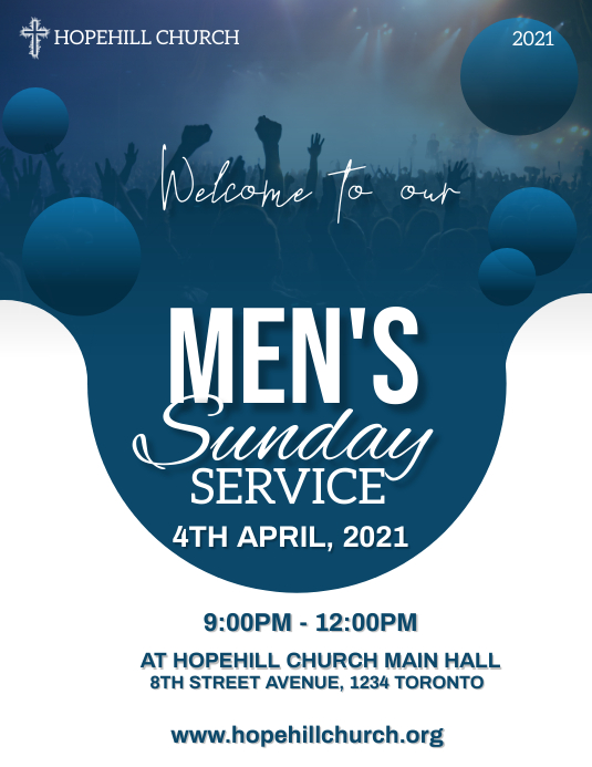 Copy of men's sunday service flyer | PosterMyWall