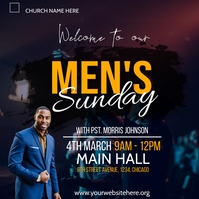 men's sunday service flyer Template | PosterMyWall