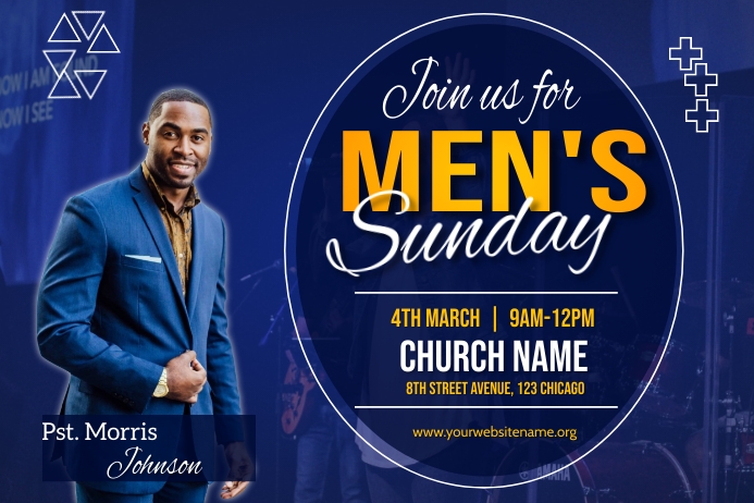 Copy of men's sunday service flyer | PosterMyWall