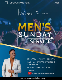 men's sunday service flyer Template | PosterMyWall
