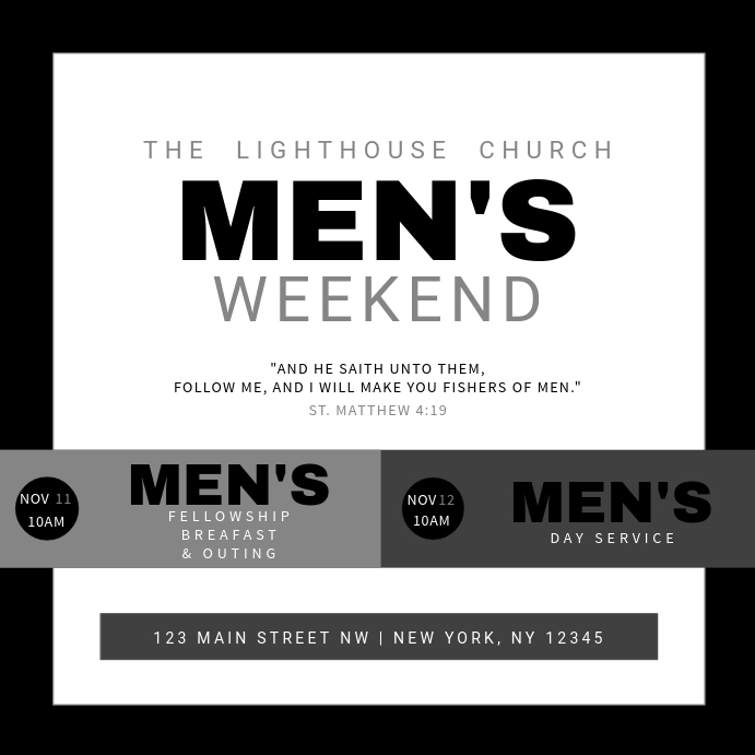 Men's Weekend Template | PosterMyWall