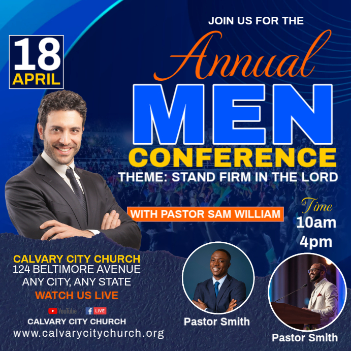 Men Annual Conference Flyer Template | PosterMyWall