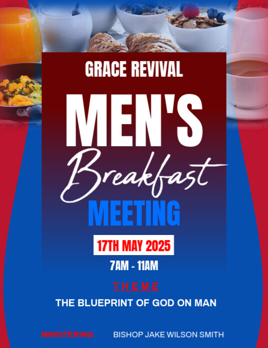 Copy of Men Breakfast meeting Flyer Ad | PosterMyWall