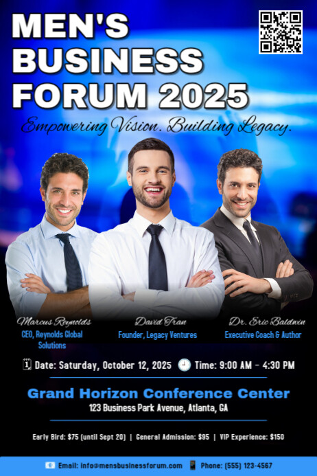Plantilla de Men Business Meeting Event Flyer | PosterMyWall