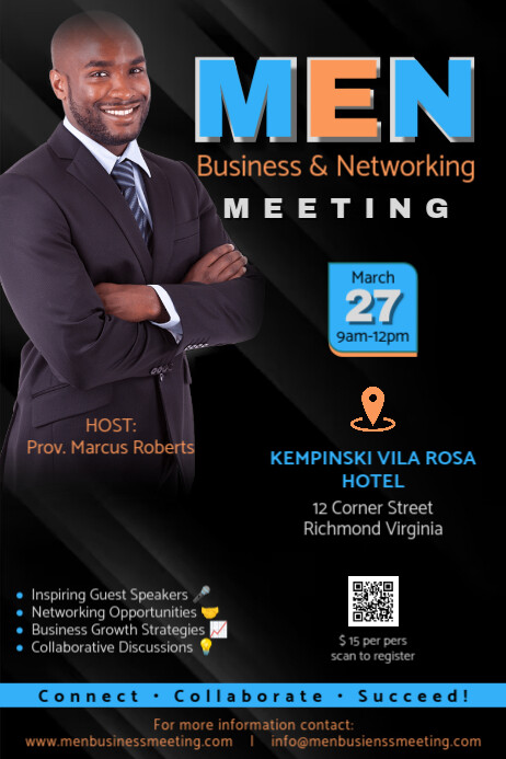 Copy of Men Business Networking Meeting | PosterMyWall
