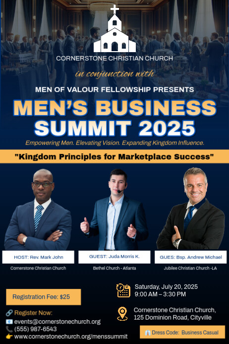 Copy of Men Business Summit Event Poster | PosterMyWall