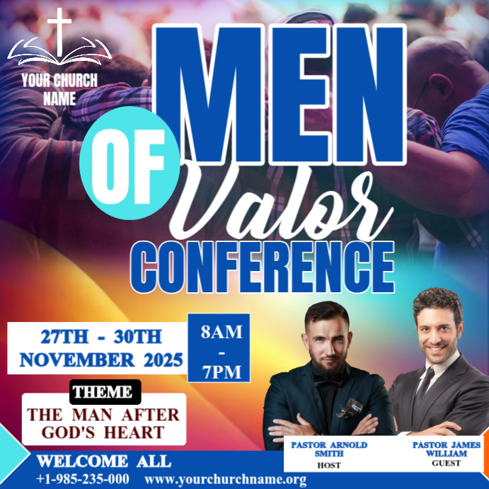 Men Conference Ad Flyer Template | PosterMyWall