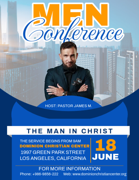 Copy of Men Conference Ad Flyer | PosterMyWall