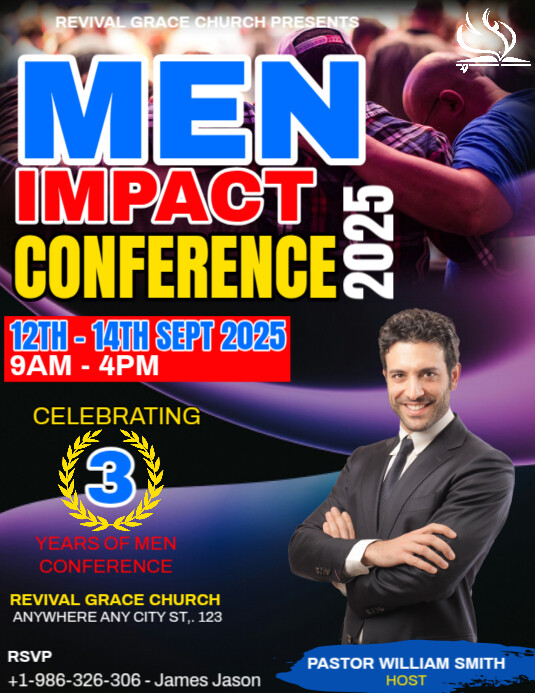 Men Conference Ad Flyer | PosterMyWall