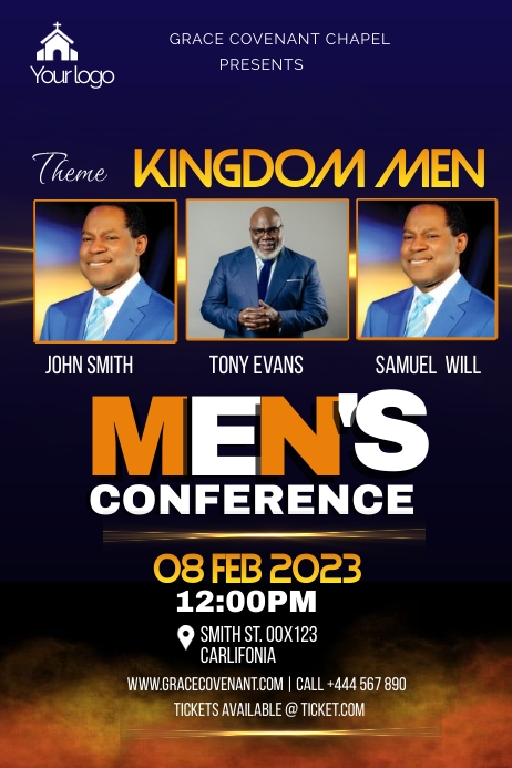 MEN CONFERENCE Template | PosterMyWall