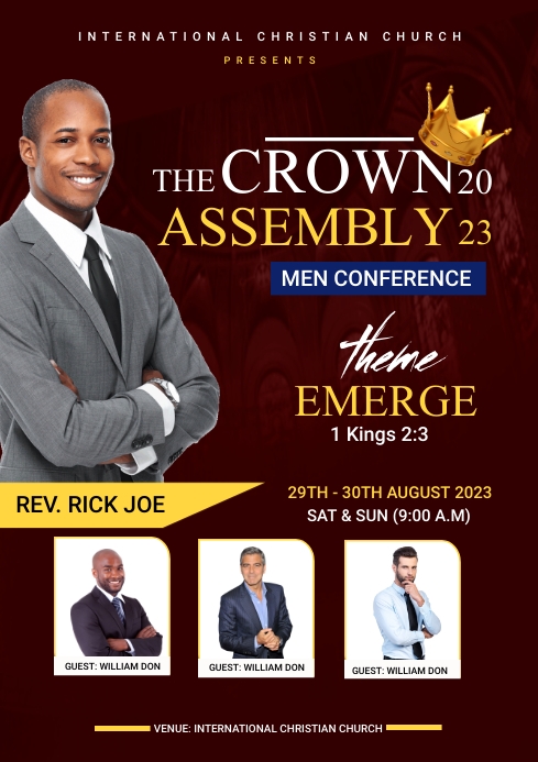 Men Conference Template | PosterMyWall