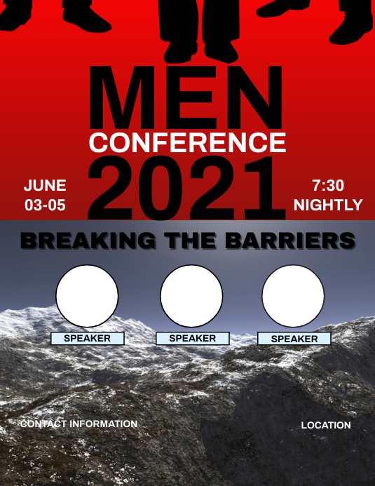 Men Conference Template | PosterMyWall