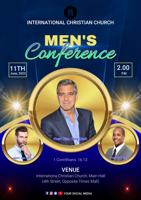 Men Conference Template | PosterMyWall