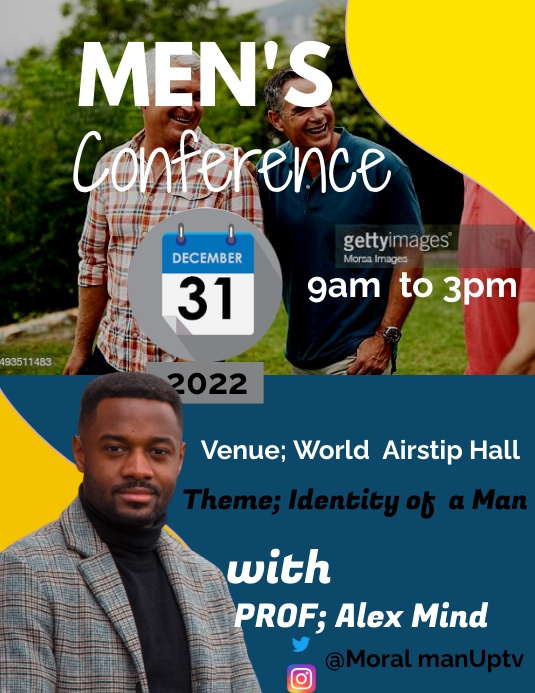 men conference poster Template | PosterMyWall