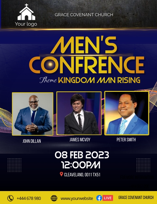MEN CONFERENCE. Template | PosterMyWall