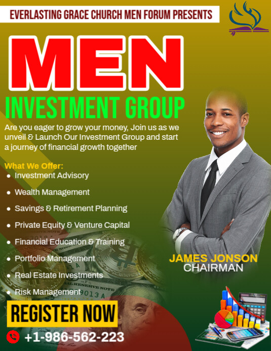 Men Investment Group Ad Template | PosterMyWall