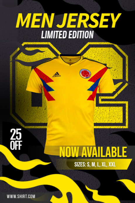 Men Jersey Limited Edition Template | PosterMyWall
