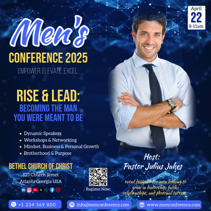 Men Leaders Summit Conference 2025 | PosterMyWall