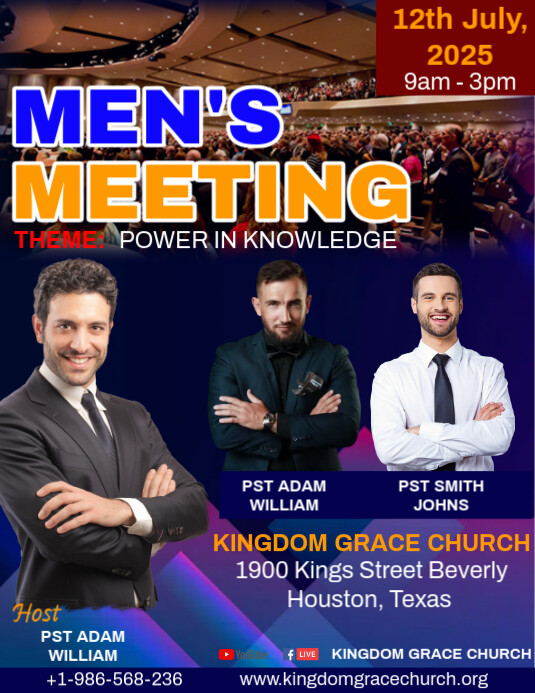 Copy of Men Meeting Ad flyer | PosterMyWall