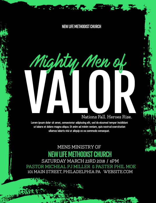 Copy of men of valor | PosterMyWall