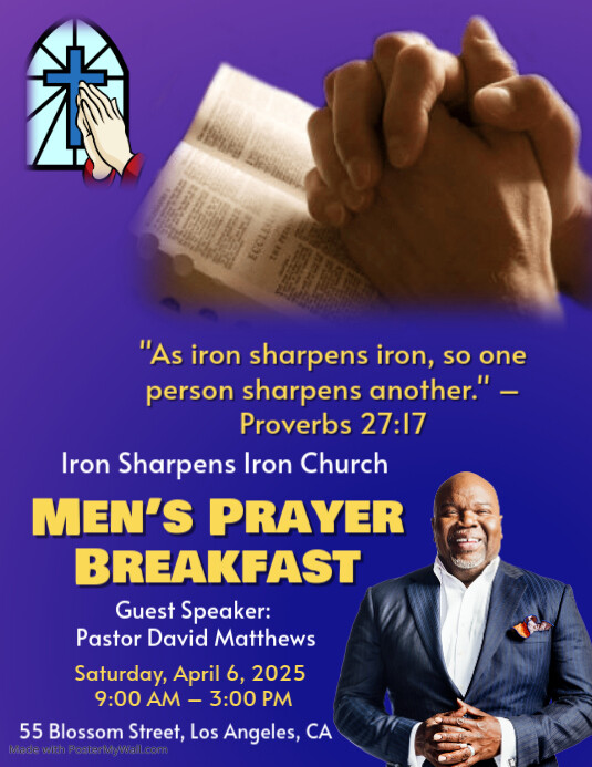 Copy of MEN PRAYER BREAKFAST FLYER | PosterMyWall