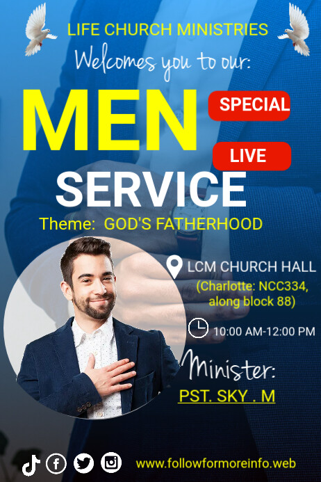 Copy of MEN SERVICE | PosterMyWall