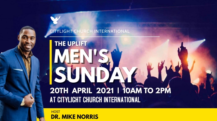 MEN SUNDAY church flyer Template | PosterMyWall