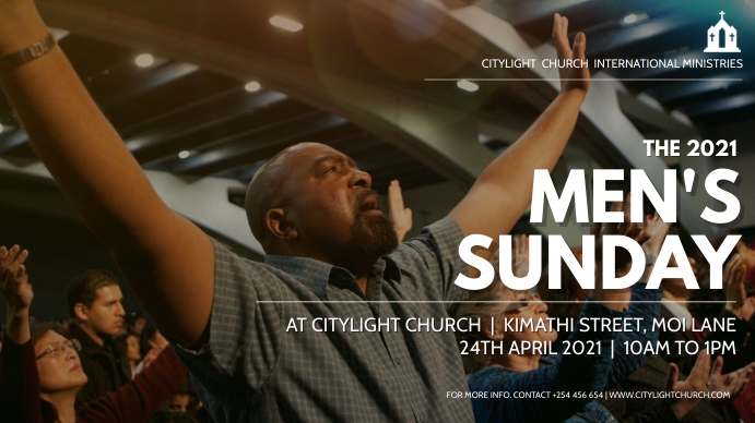 Copy of MEN sunday church flyer | PosterMyWall