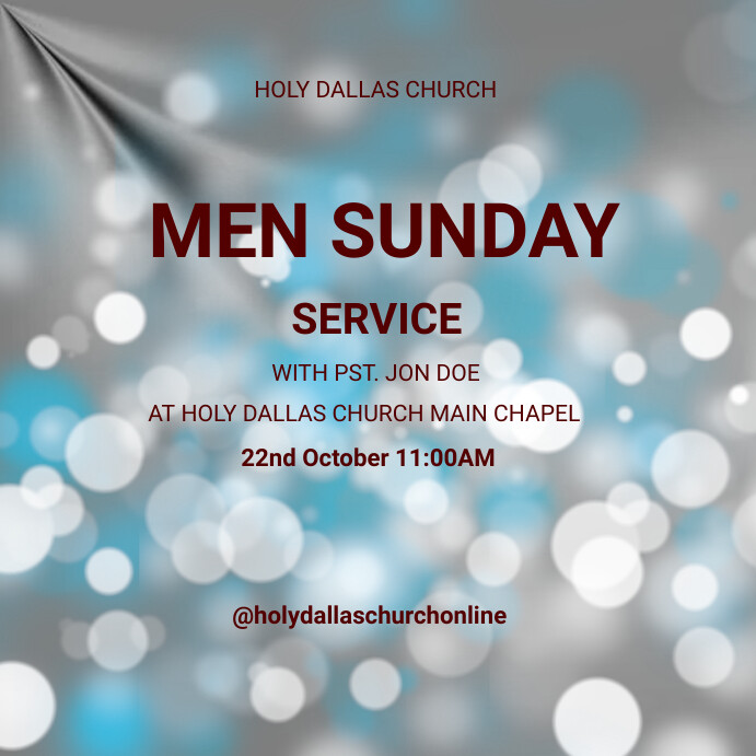 Copy of men sunday | PosterMyWall