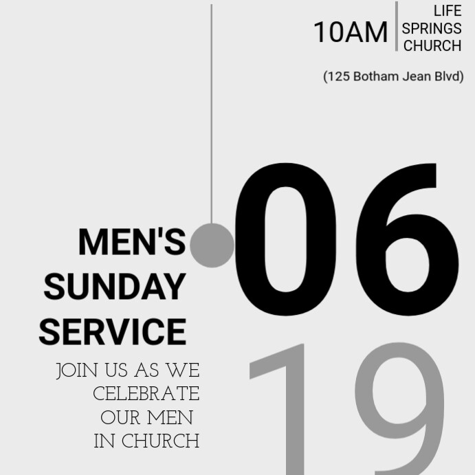 MEN SUNDAY Template | PosterMyWall