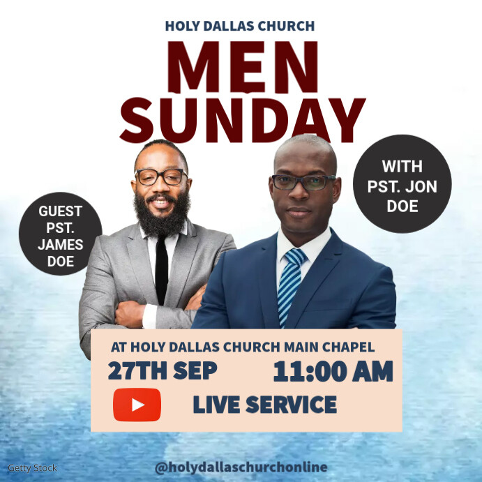 Plantilla de men sunday | PosterMyWall