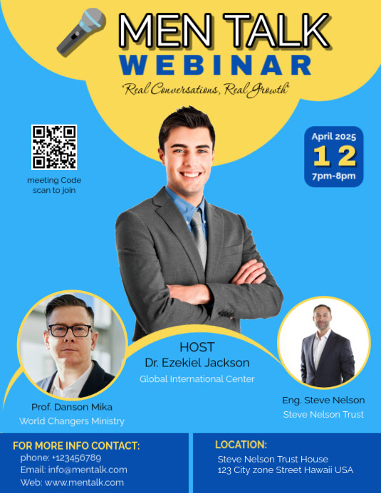 Copy of Men Talk Webiner Ad | PosterMyWall