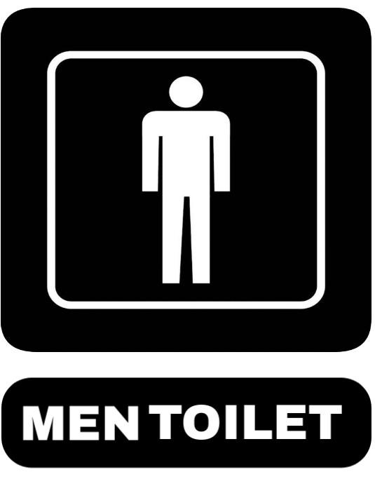 Men Toilet Signage Template | PosterMyWall
