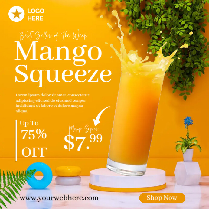 Mango Squeeze Template | PosterMyWall
