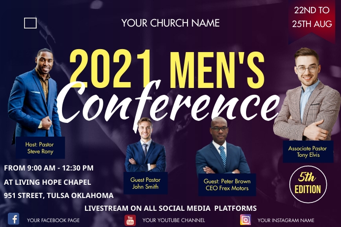 Copy of Mens conference | PosterMyWall