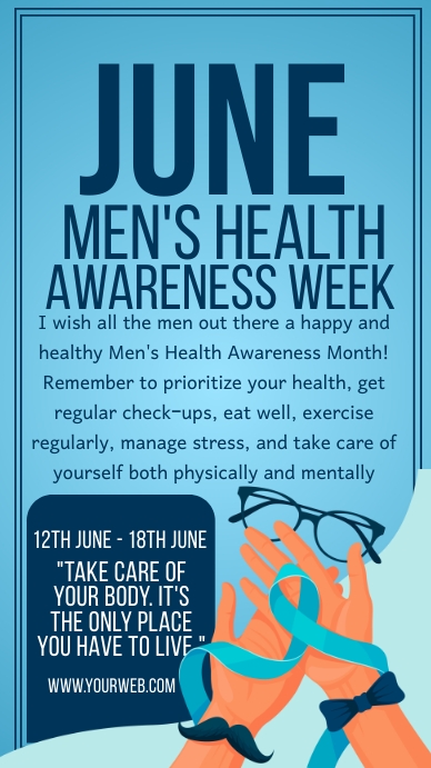 Mens Health Awareness Week Mens Health Month Template Postermywall