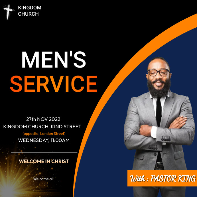 Copy of Mens Service | PosterMyWall