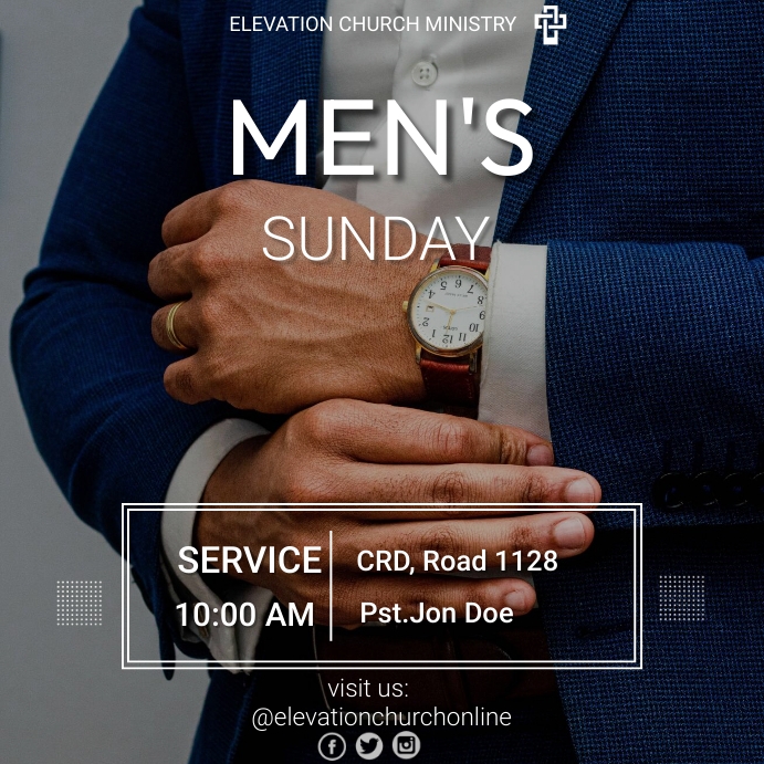 MENS SUNDAY (9) Template | PosterMyWall