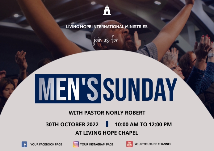 Mens Sunday Template | PosterMyWall