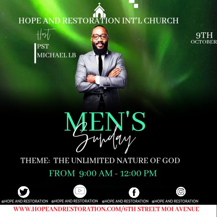 mens sunday Template | PosterMyWall
