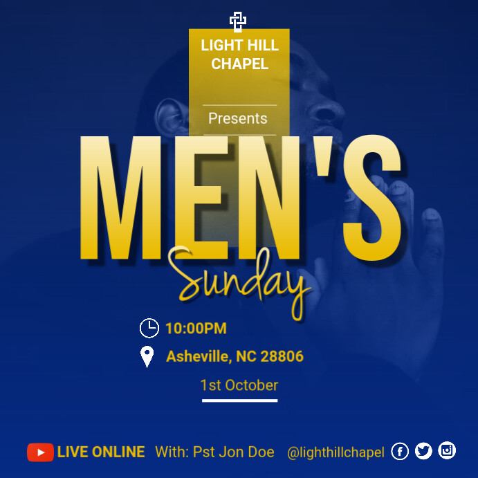 Copy of MENS SUNDAY | PosterMyWall
