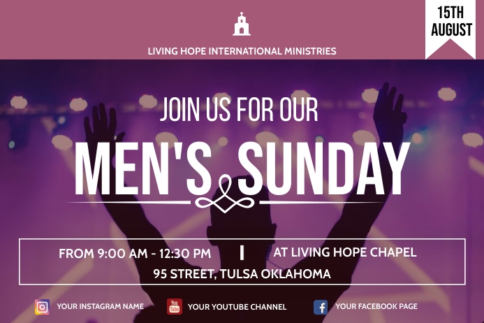 Mens Sunday Template | PosterMyWall
