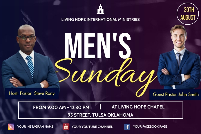 Copy of Mens Sunday | PosterMyWall