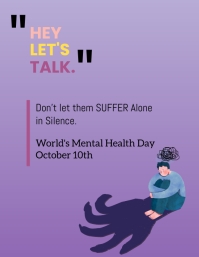 Mental Health Awareness Month Flyer Template | PosterMyWall