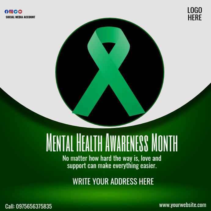 Plantilla de Mental Health Awareness Month awareness | PosterMyWall