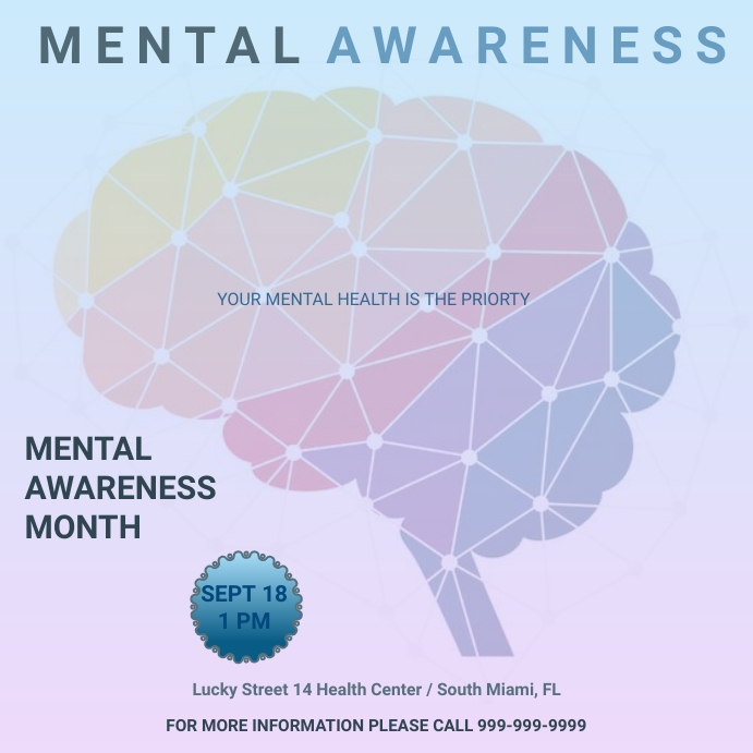 Mental Health Awareness Month Flyer, Mental H Template | PosterMyWall