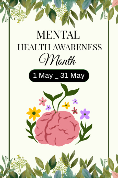 Copy of Mental health awareness month poster | PosterMyWall